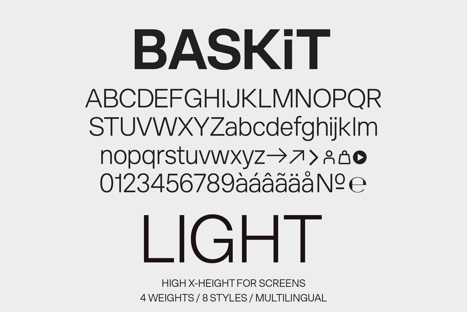 BASKiT eCommerce and Web Font | Designer Fonts by Momentum 18 Type Foundry