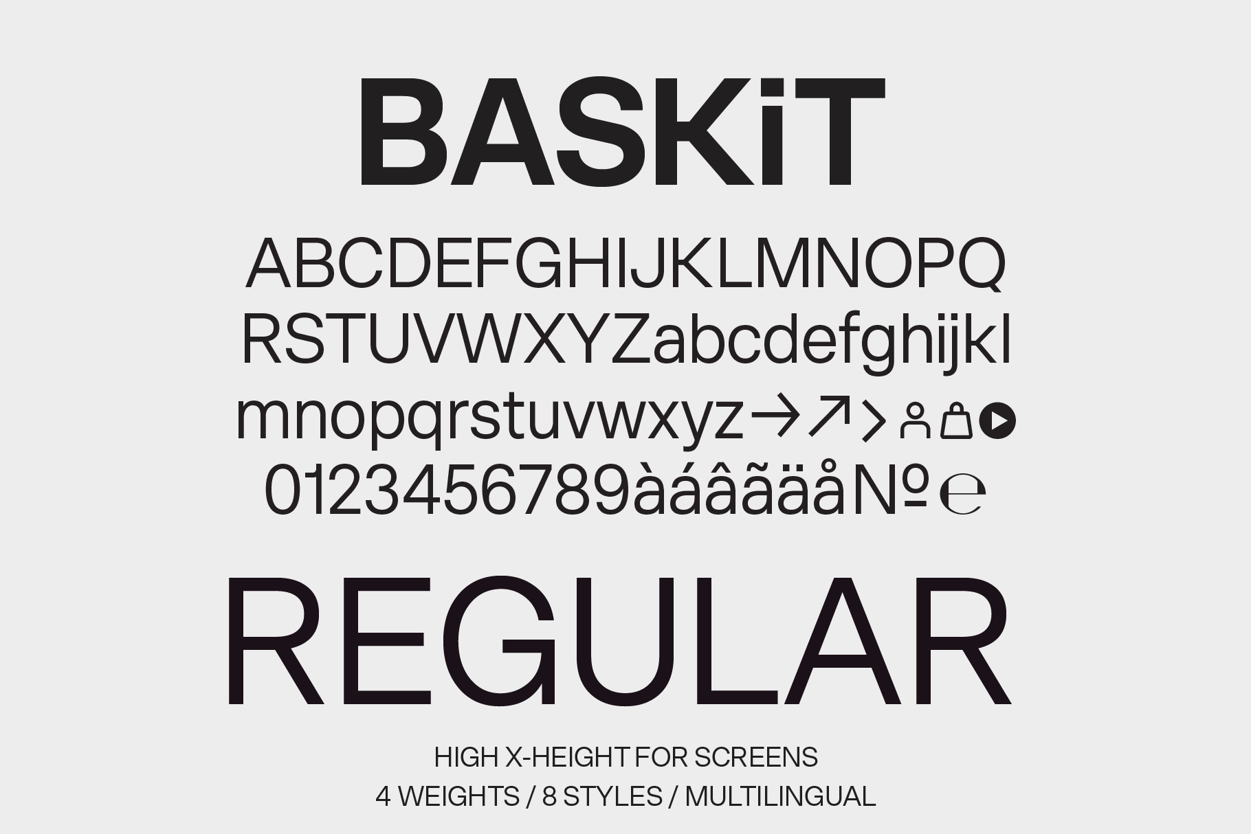 BASKiT eCommerce and Web Font | Designer Fonts by Momentum 18 Type Foundry