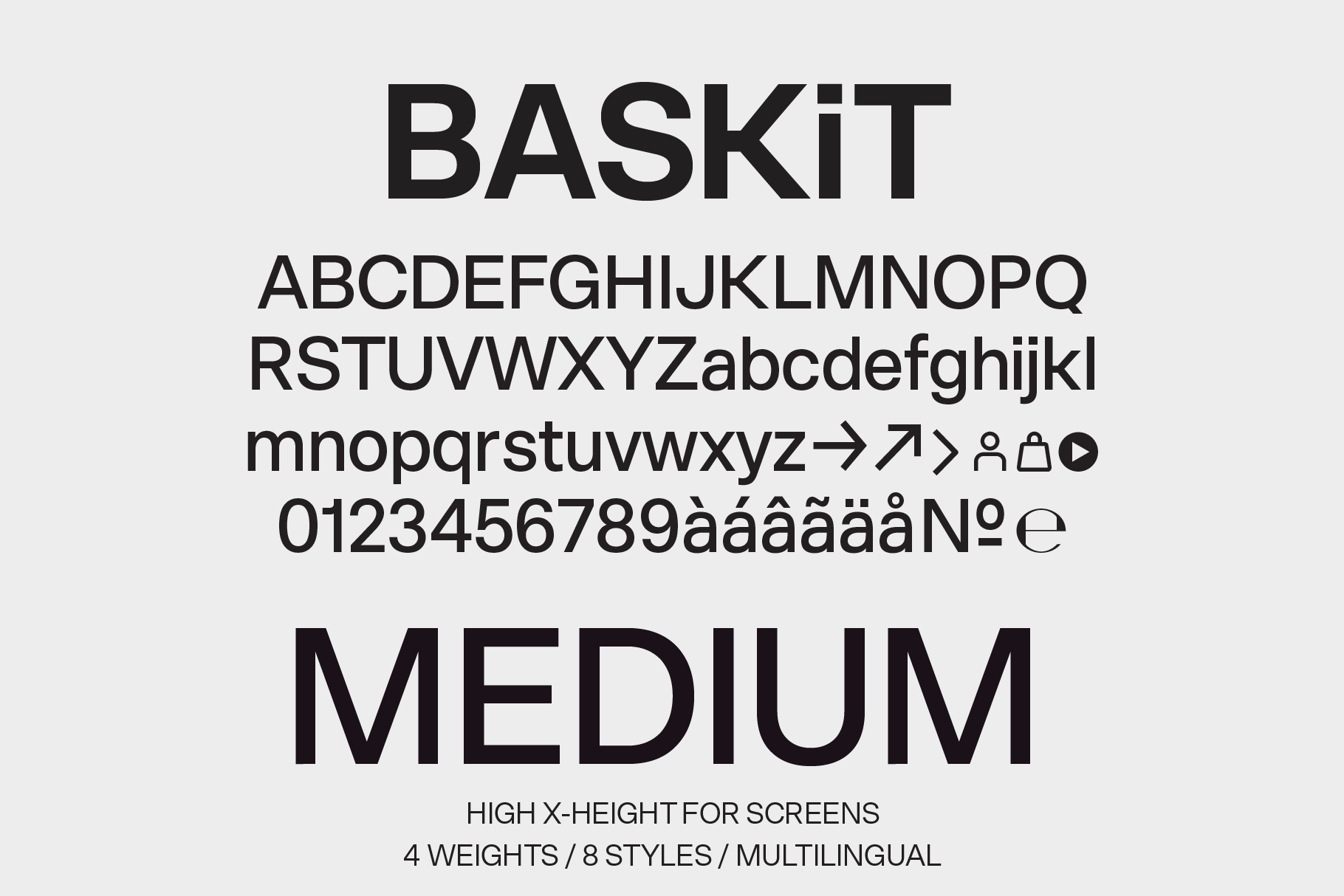 BASKiT eCommerce and Web Font | Designer Fonts by Momentum 18 Type Foundry